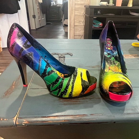 Iron Fist | Shoes | Graffiti Heels Wide Width | Poshmark